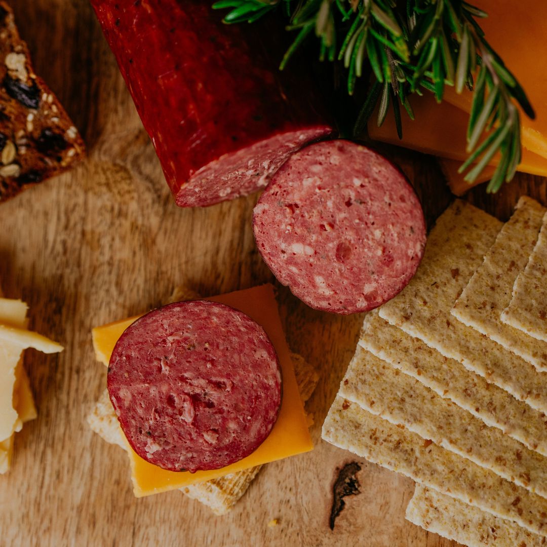 Bison Summer Sausage (plain) | Bison Sausages – Shop Bison Meat Online ...