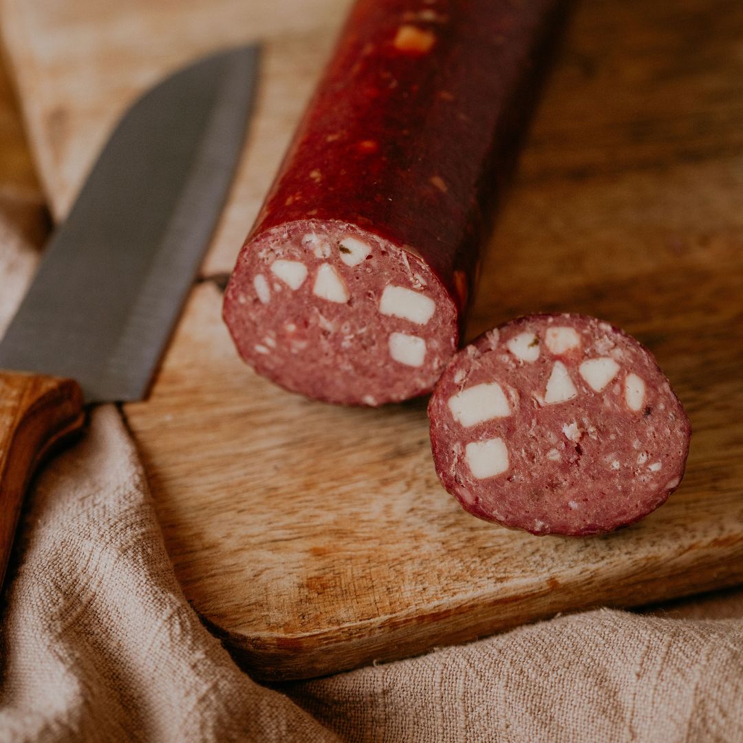 Bison Summer Sausage (BBQ Peppercheese) | Bison Sausages – Shop Now ...